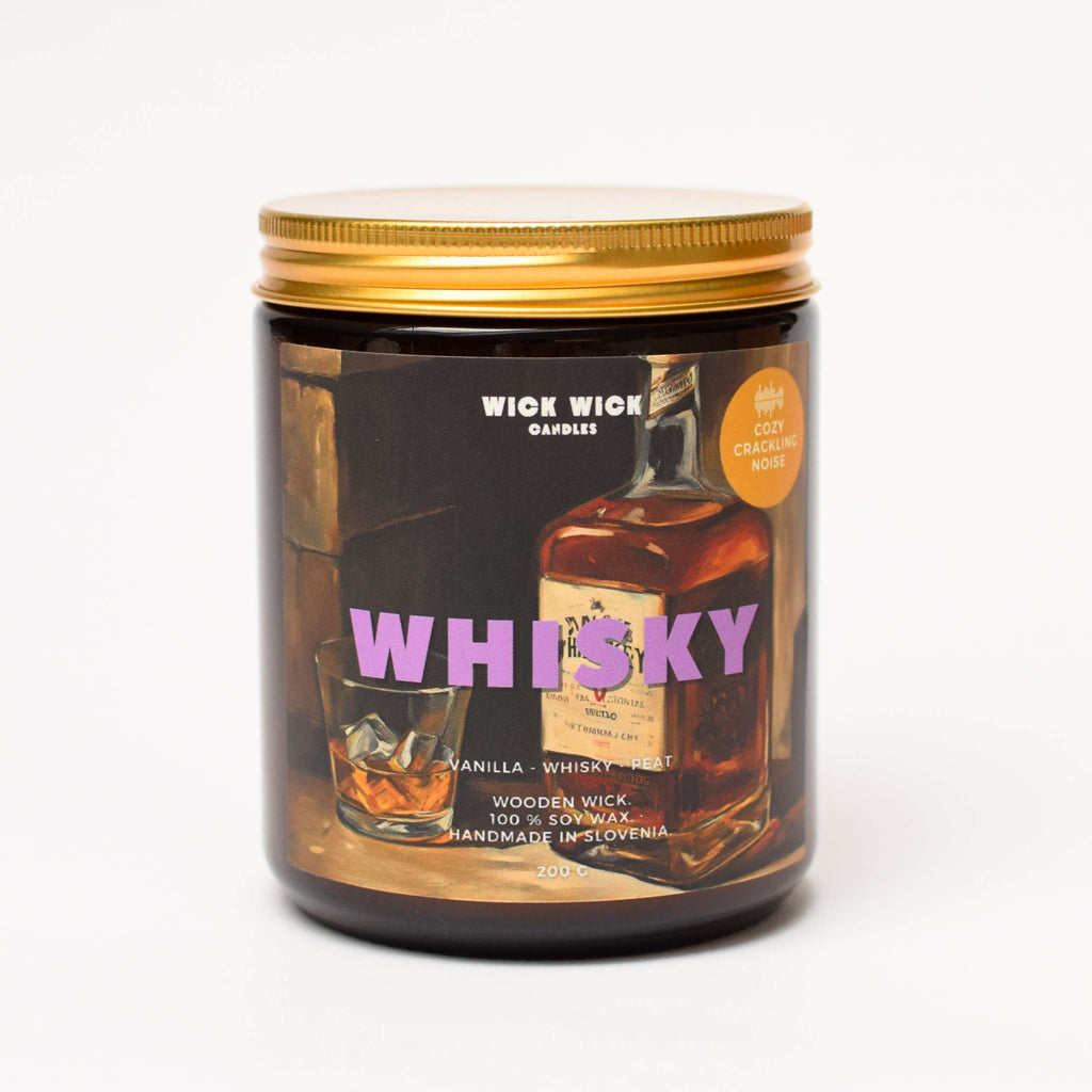 Viski prasketajoča sveča – WICK WICK Candles
